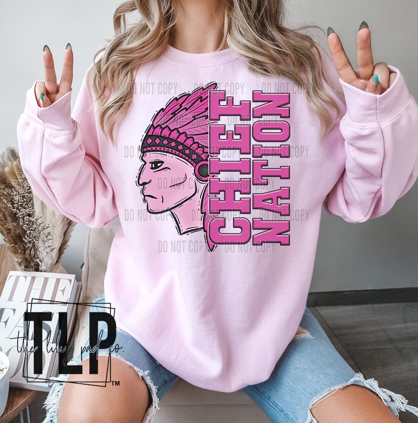 Pink Chief Nation- DTF Transfer - The Lily Pad -TLP