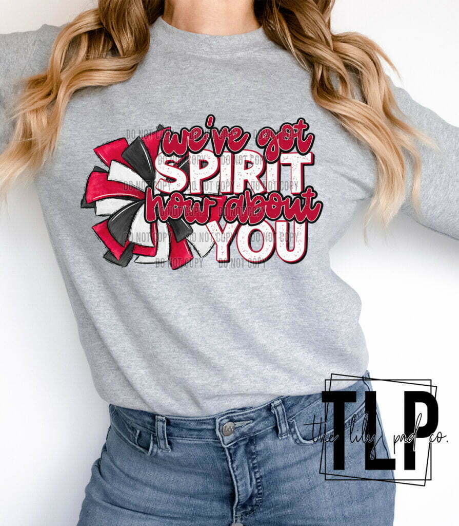 We’ve got Spirit Red Cheer- DTF Transfer - The Lily Pad -TLP