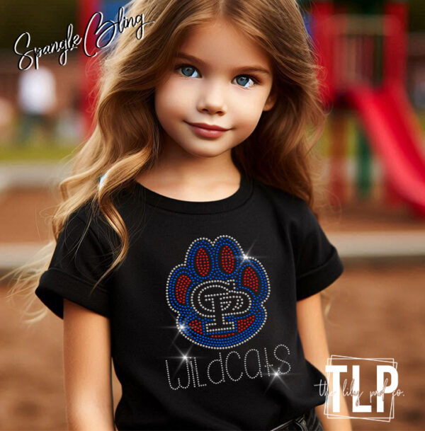 GP Wildcats Paw Youth Spangle Bling Top - The Lily Pad -TLP