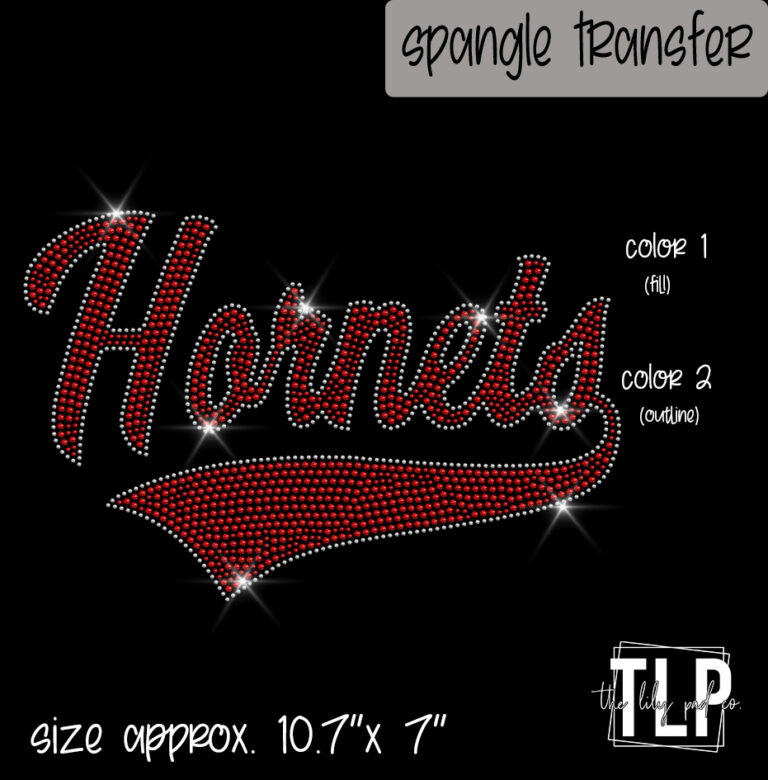 Hornets Cursive with Tail Word - The Lily Pad -TLP