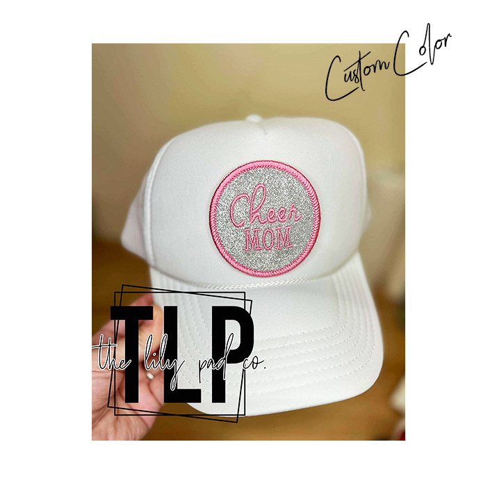 Embroidered Round Cheer -Dance Mom Glitter Heat Press On Patch CUSTOM ...